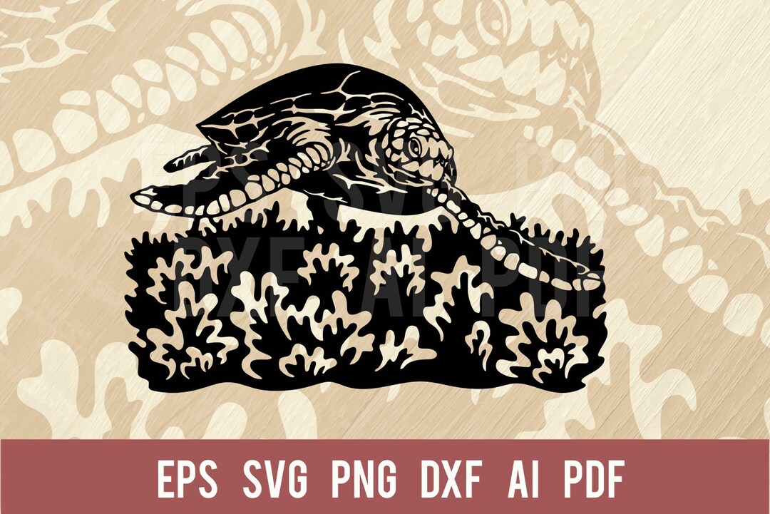 Sea Turtle SVG Marine Viev SVG Sea View Svg Underwater - Etsy