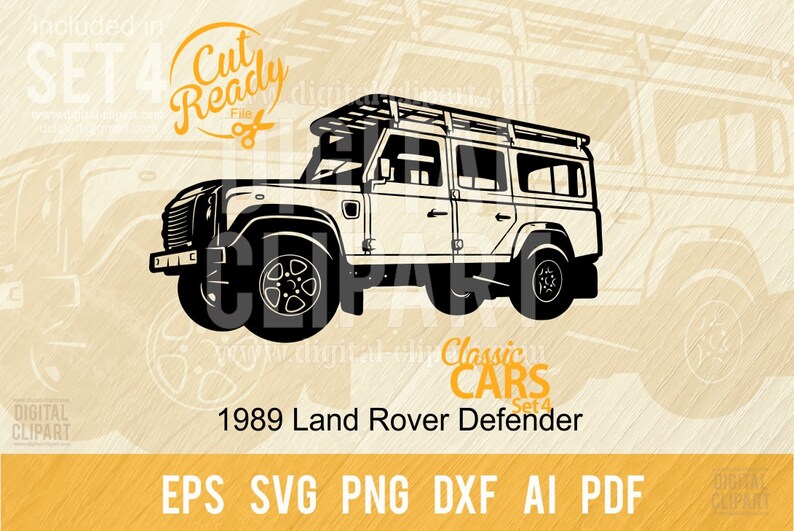 Classic Car 1989 Defender SVG Classic Car SVG Cut Ready Clip Art ...