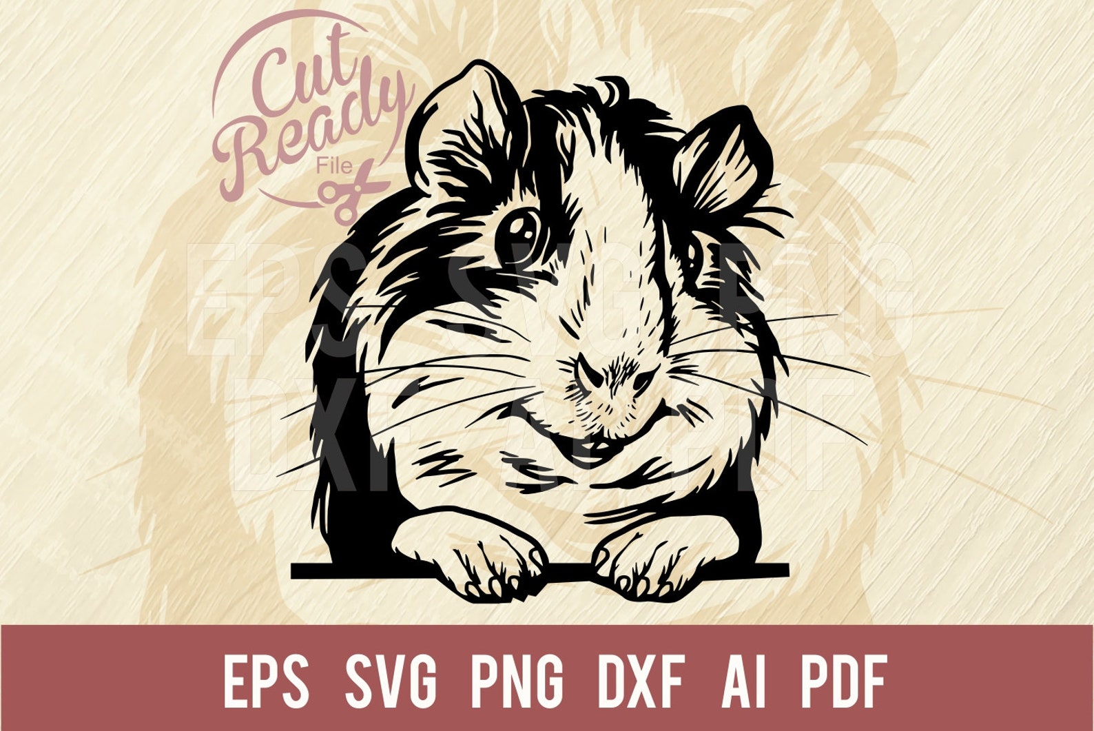 Guinea Pig SVG - Comic Animal SVG Funny Animal Cut File, Wildlife ...