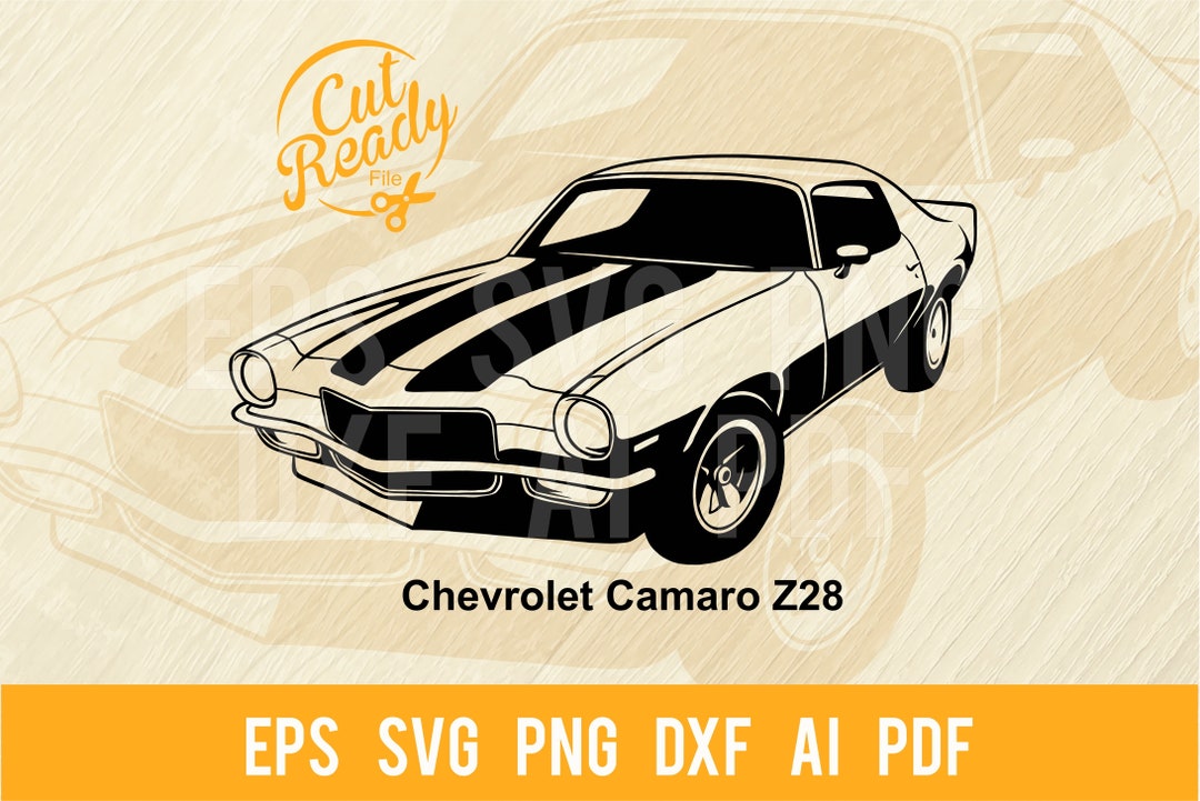 Chevrolet Camaro Z28 SVG | Classic Cars Svg| Cut Ready Clip Art ...