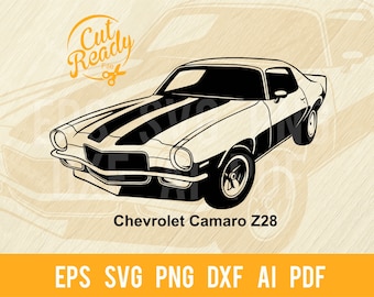 1967 Camaro SVG, Chevrolet Z28, Dxf and Png - Etsy