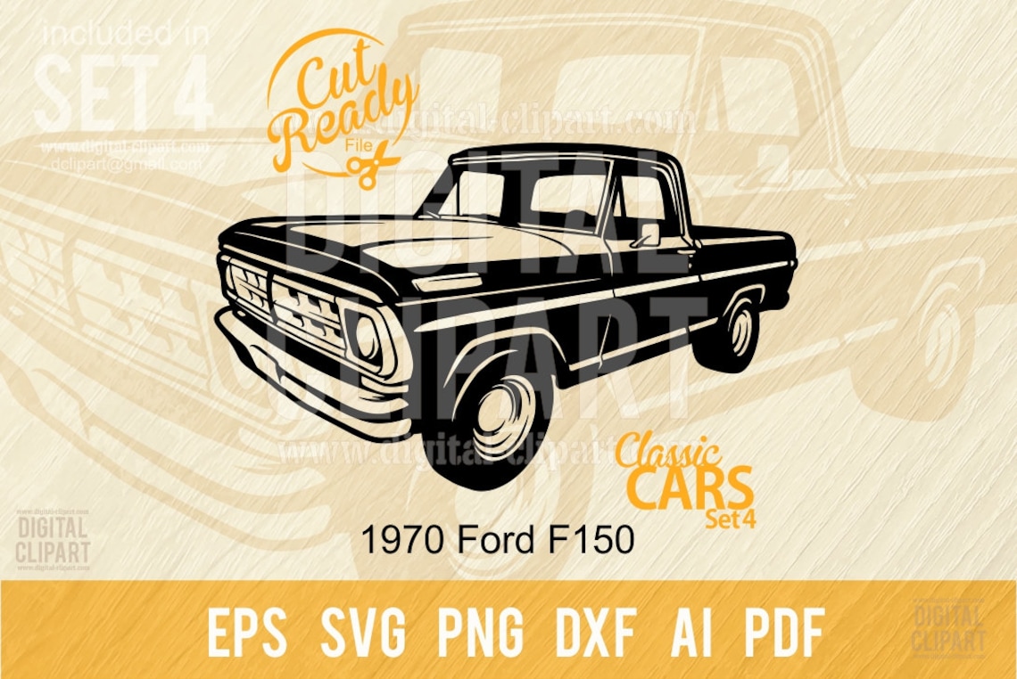 1970 Ford F150 SVG - Pickup Truck Svg Classic Car SVG | Cut Ready Clip ...
