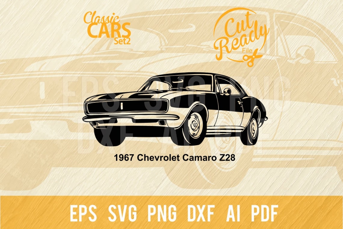1967 Chevrolet Camaro Z28 SVG | Classic Cars Svg Muscle Cars Cut Ready ...
