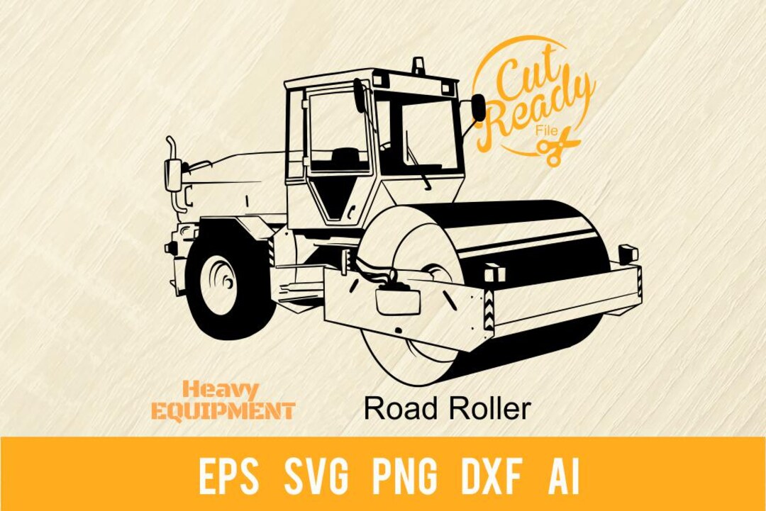 Road Roller Svg Vehicle - Heavy Machinery, Road and Construction ...