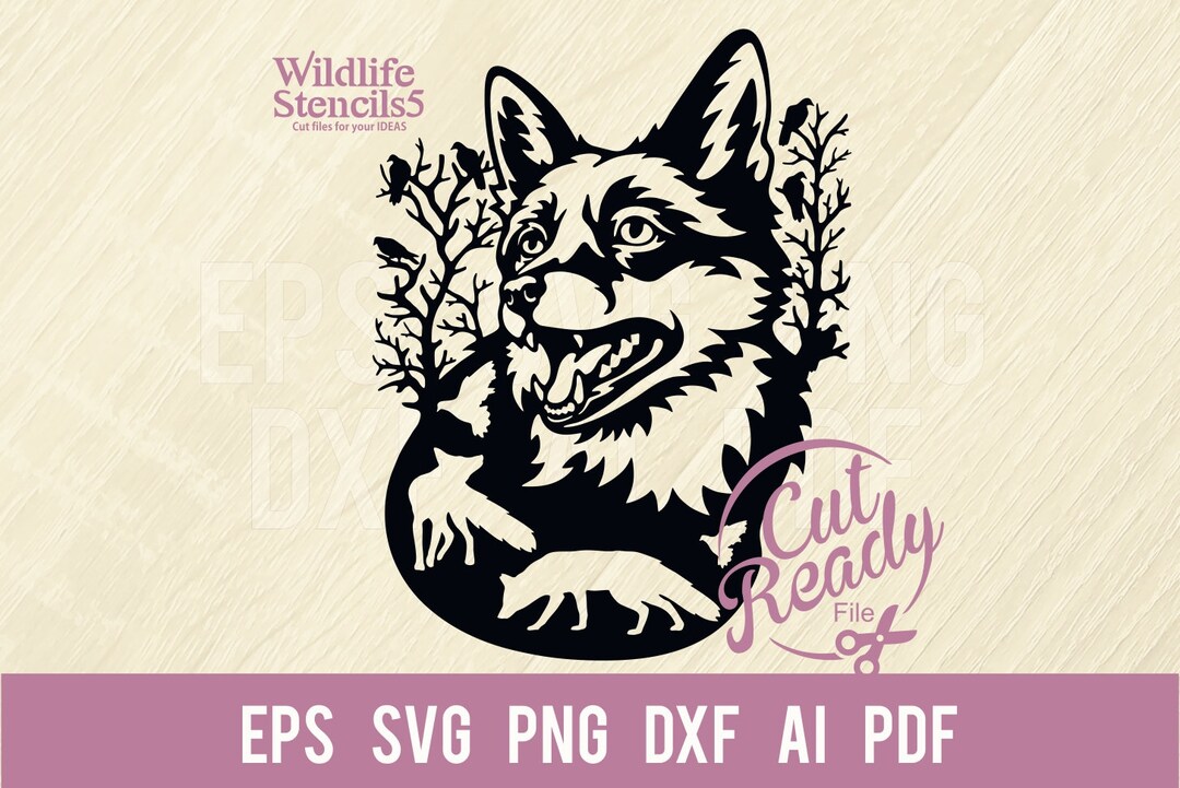 Fox SVG, Fox Stencil Svg, Fox Scene Svg, Fox Hunting Svg Mountain ...