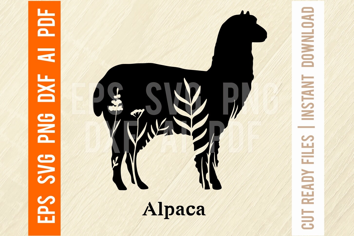 Alpaca Floral Animals Wildlife Stencils SVG Floral - Etsy