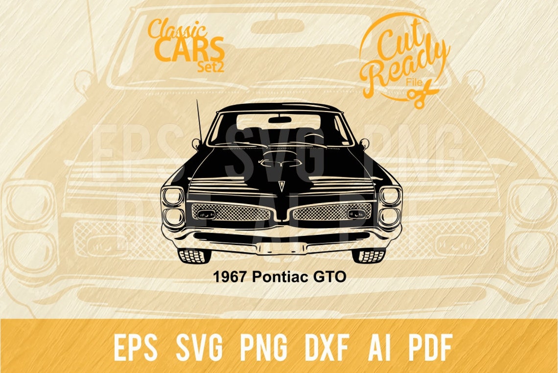 PONTIAC GTO 1965 SVG Cut File | Classic Cars Svg| Cut Ready Clip Art ...