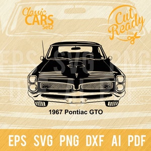 PONTIAC GTO 1965 SVG Cut File | Classic Cars Svg| Cut Ready Clip Art ...