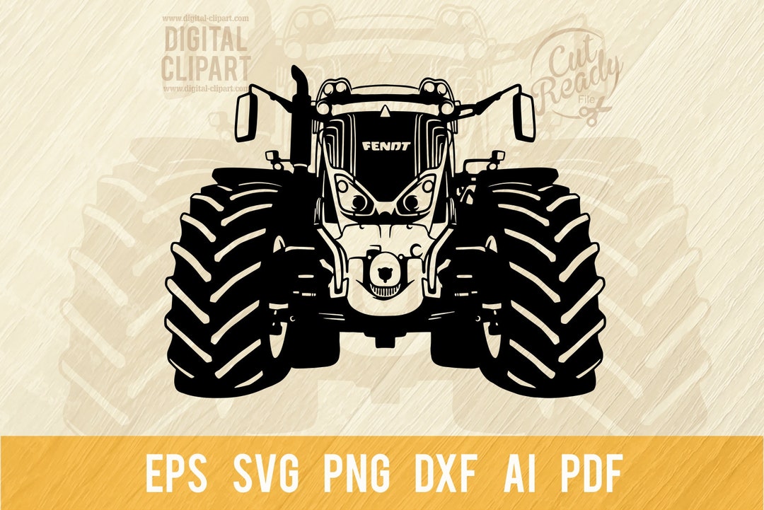 Farm Tractor SVG: Vector Cut File, Stencil, Clipart (digital Download ...
