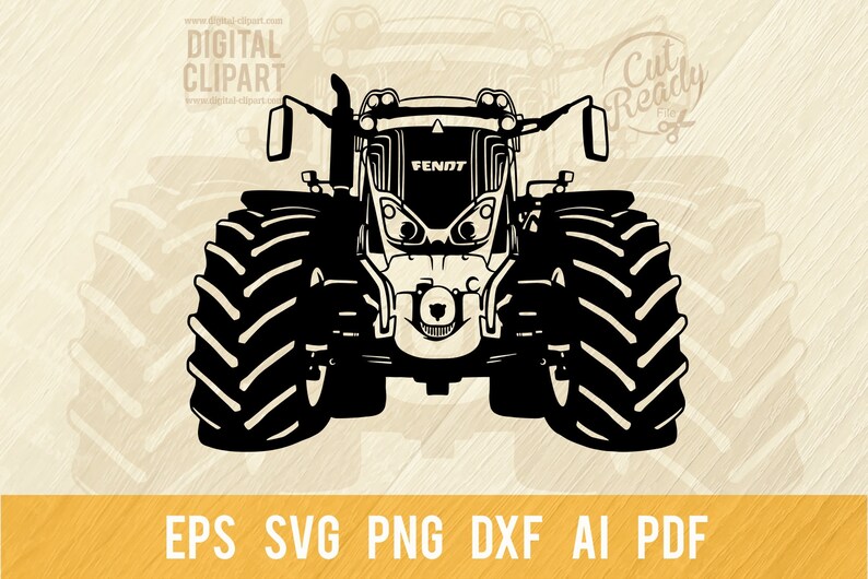 Farm Tractor SVG: Vector Cut File, Stencil, Clipart (digital Download ...