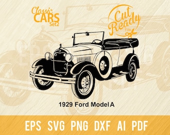 Ford Model-a Car, Vintage Car Clipart Vector Clip Art Graphics-digital ...