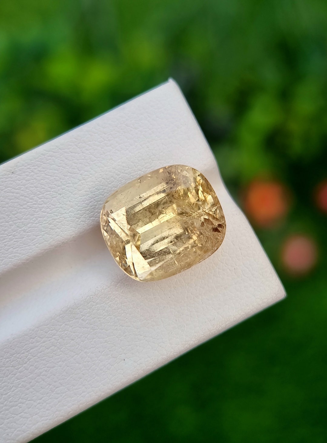 Imperial Topaz Stone Yellow Cushion Shape Natural Unheated Untreated ...