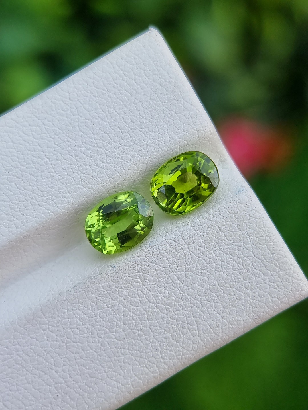 Peridot Stein Passendes Paar Natürliche Unbehandelte Lose Facettierte ...