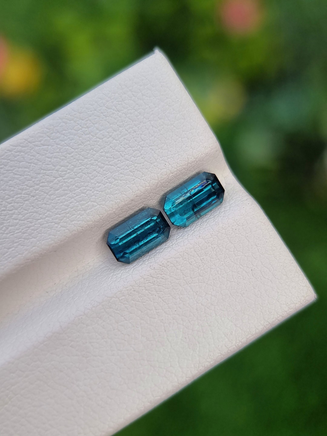 Blue Indicolite Tourmaline Stone Matching Pair Natural Loose Untreated ...