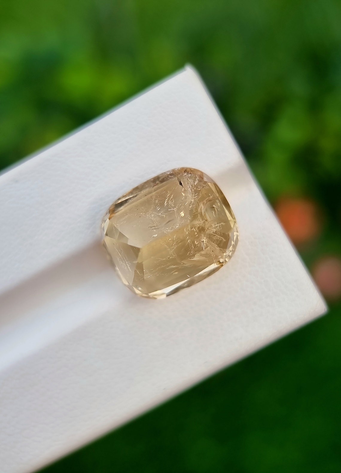 Imperial Topaz Stone Yellow Cushion Shape Natural Unheated Untreated ...