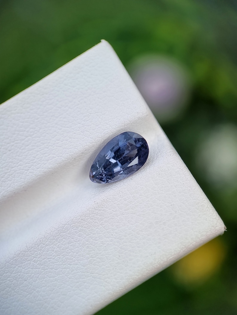 Spinel Stone Violetish Blue Pear Shape Transparent Natural Loose ...