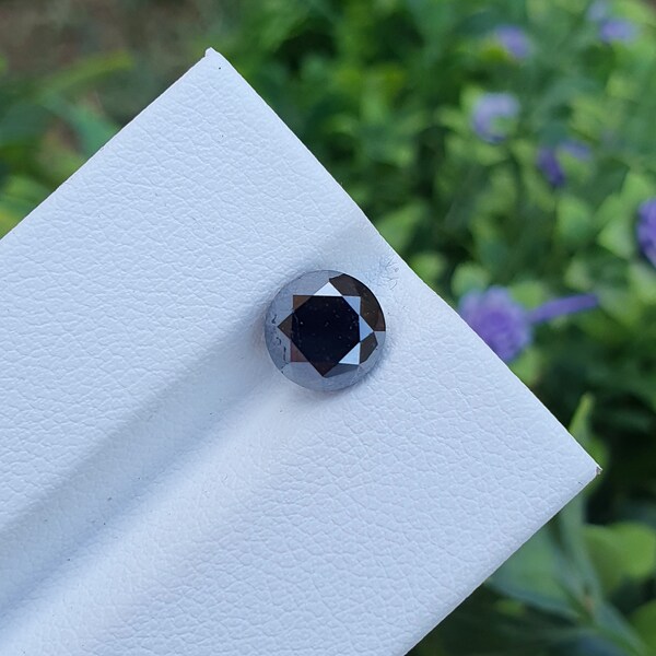 Untreated Black Diamond Ring - Etsy