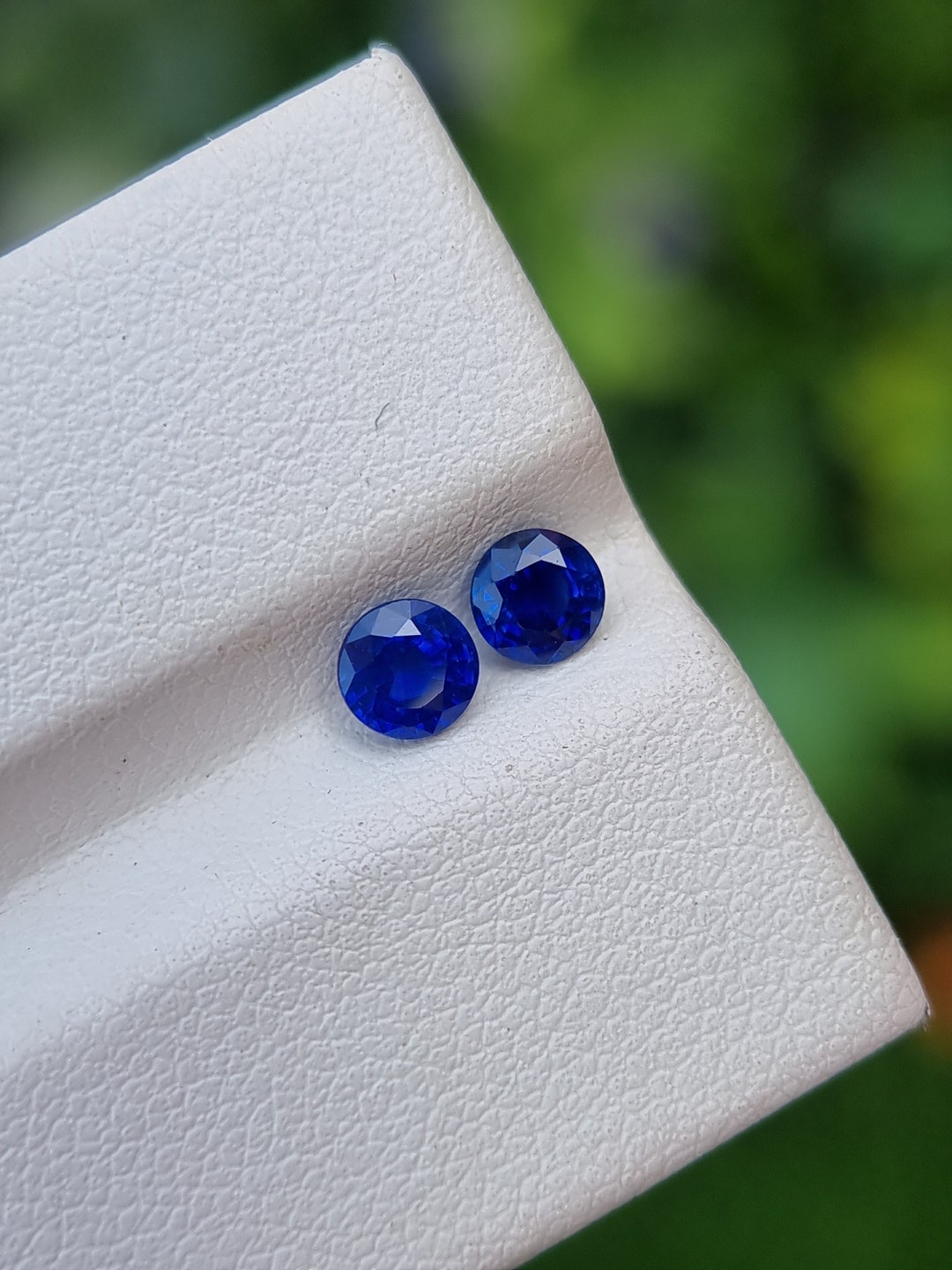 Royal Blue Sapphire Gemstone Matching Pair Round Shape Natural ...