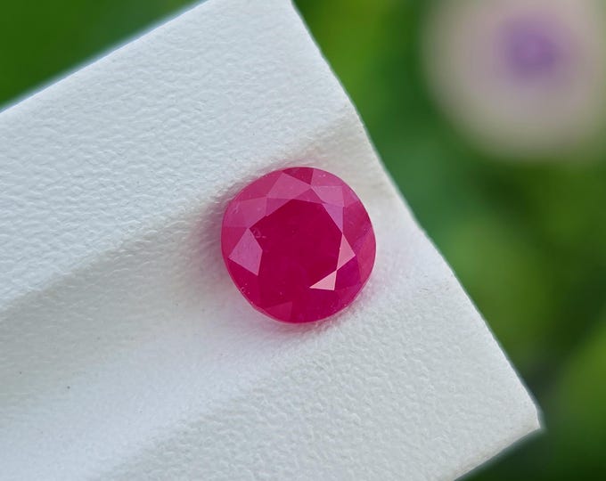 Ruby Stone Natural Certified Round Shape Purplish Red Untreated ...