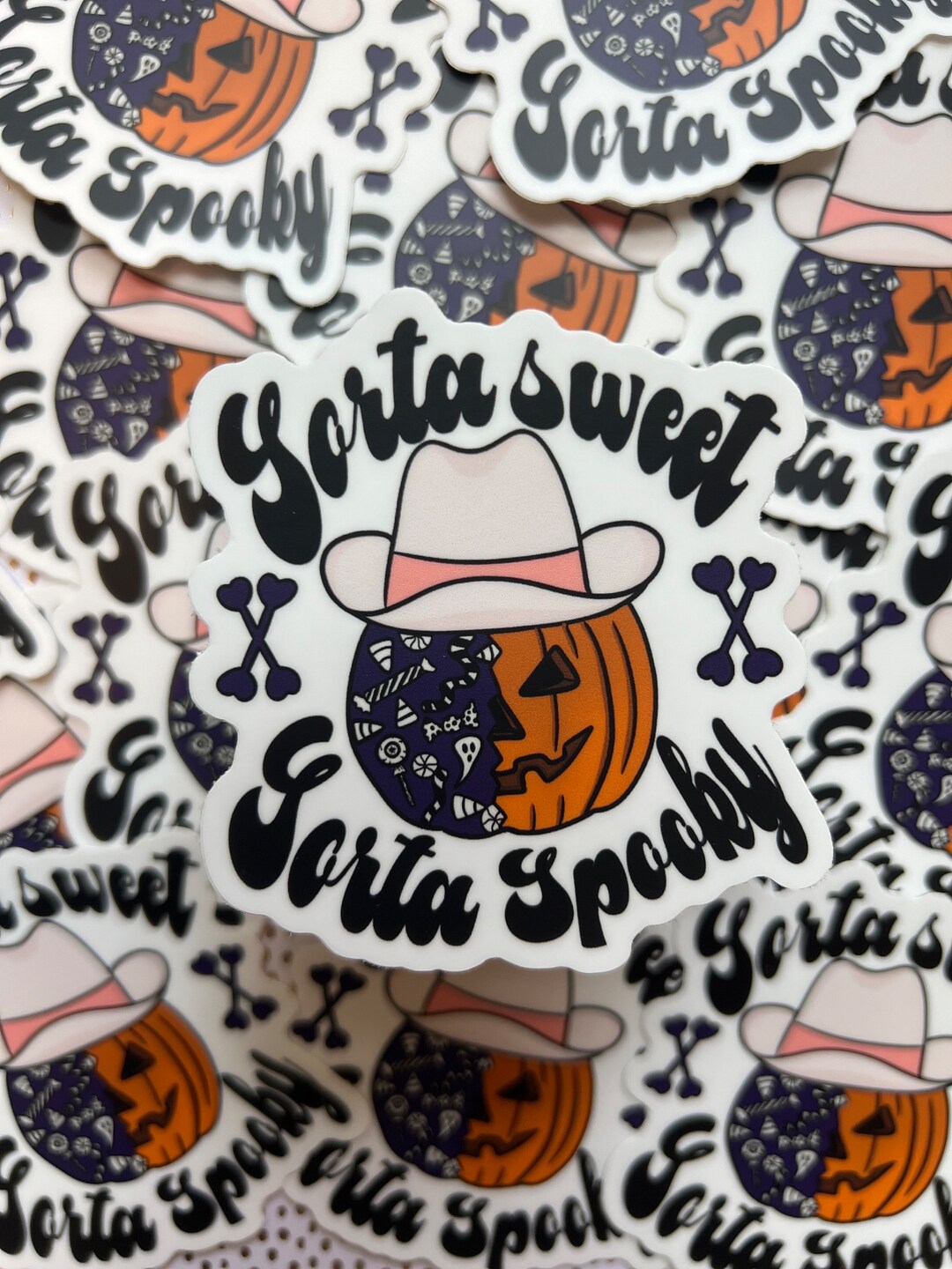 Sorta Sweet Sorta Spooky Halloween Stickers Waterproof Vinyl - Etsy