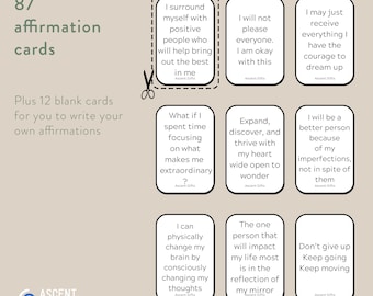 Positive Affirmation Card Deck, Vision Board Printables, Cards for Law ...