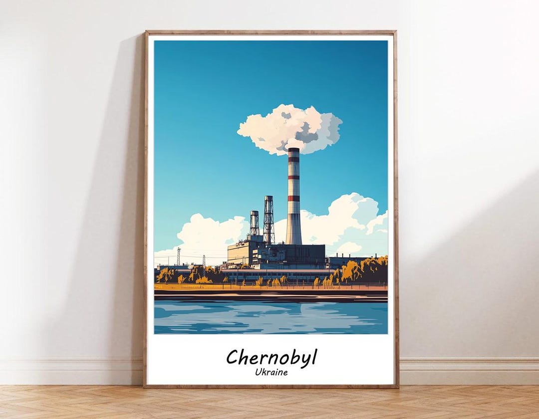 Chernobyl Ukraine Travel Poster, Chernobyl Nuclear Vintage Travel Art ...