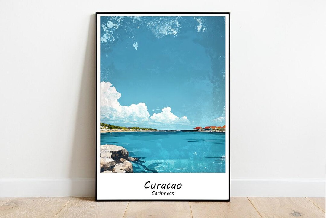 Curacao Travel Poster, Curacao Tropical Wall Art Travel Poster, Curacao ...