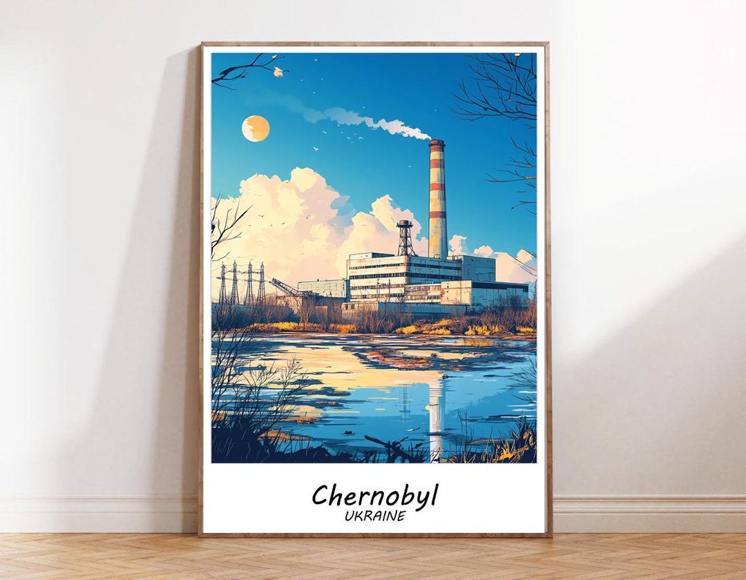 Chernobyl Ukraine Travel Poster, Chernobyl Nuclear Vintage Travel Art ...