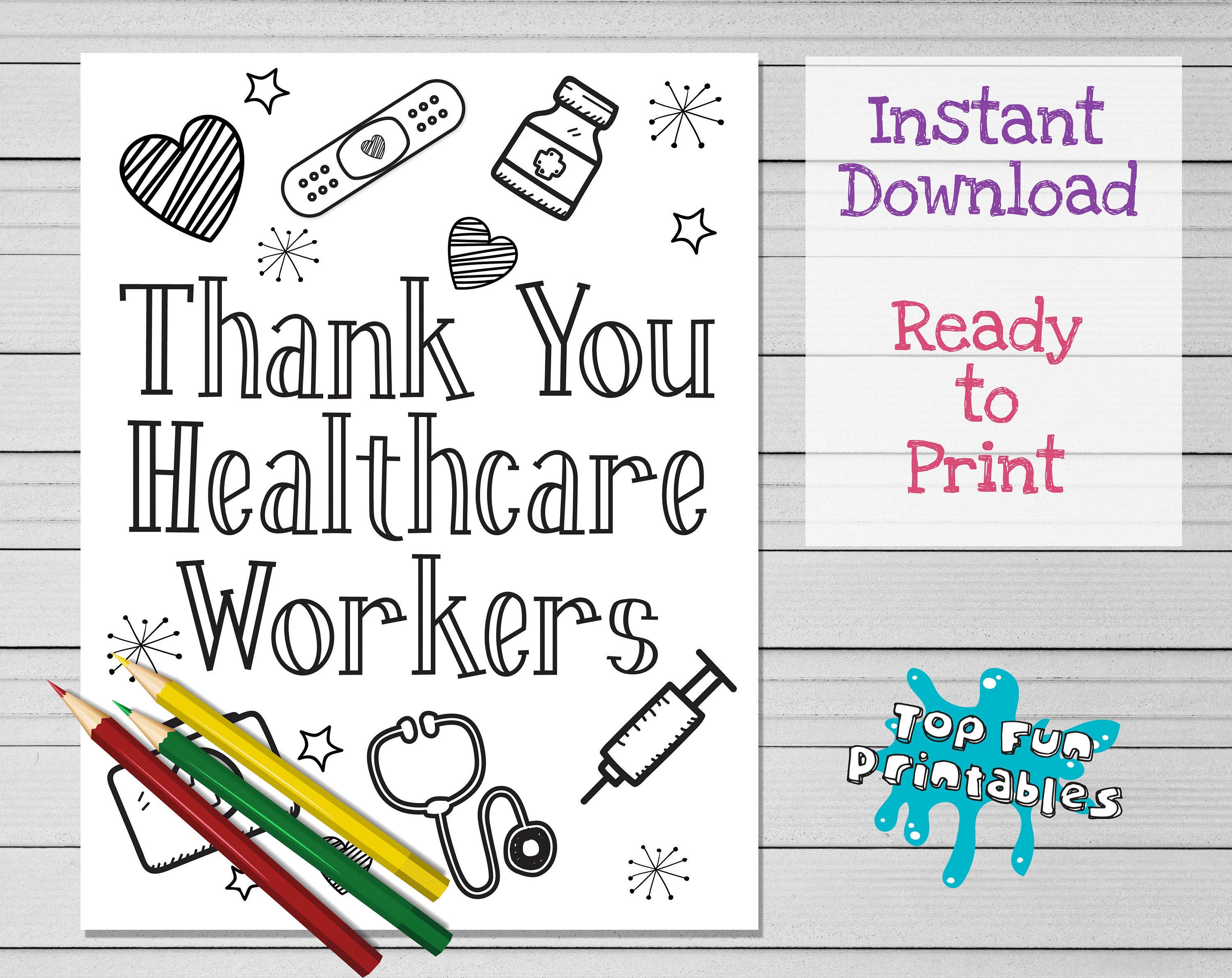 Printable Healthcare Worker Appreciation Gift Coloring Page, Doctor ...