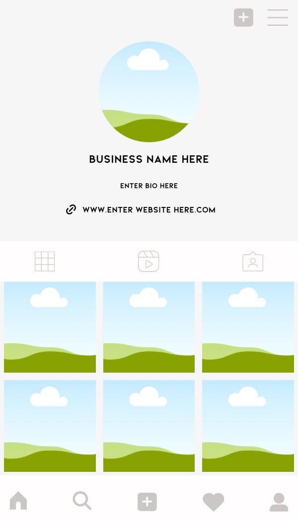 Instagram Layout Business Card Template - Etsy