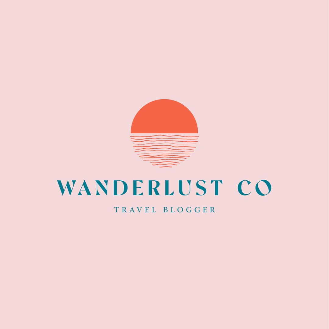 Travel Logo, Modern Logo, Travel Blogger Logo, Blogger Logo, Boho Logo ...