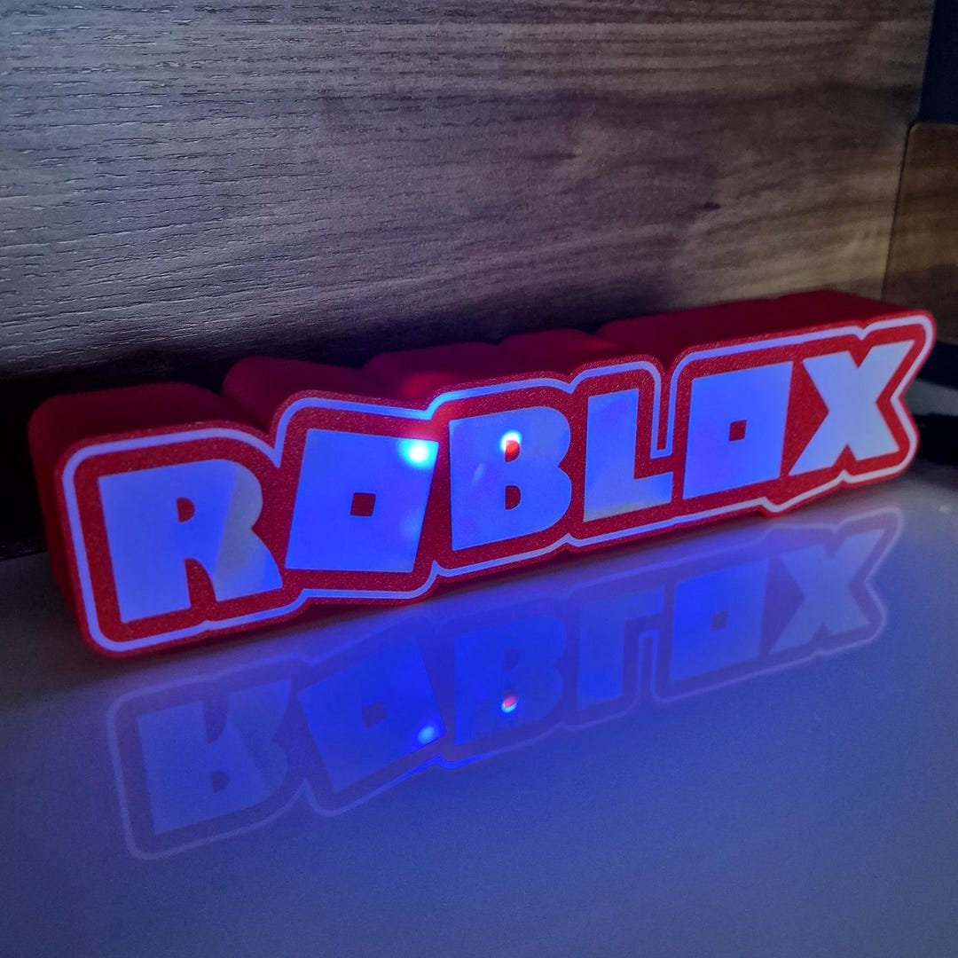 3D LED Roblox Lightbox - Personalised Gamer Name Plate - Custom Name ...