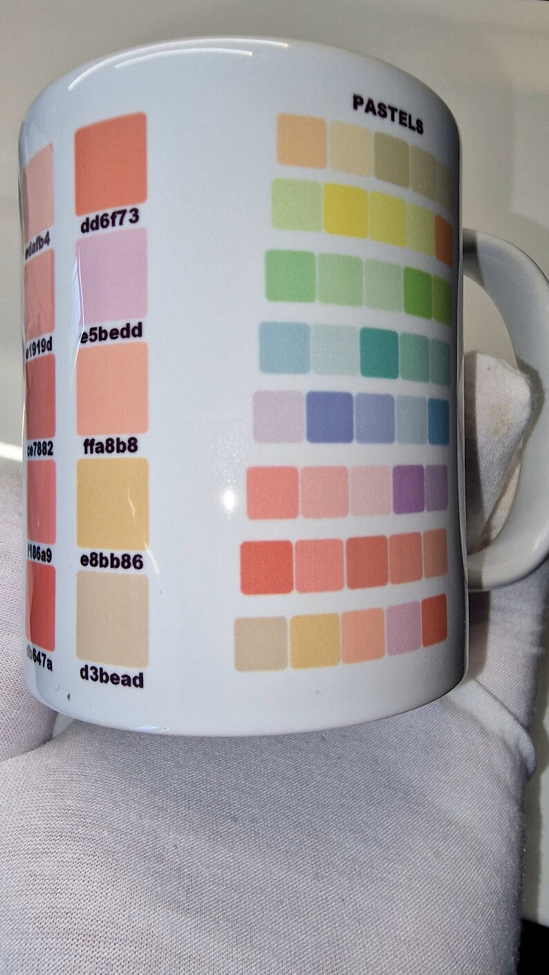 Pastel HEX Codes Mug Color Swatches Palette Colour Graphic Designer ...
