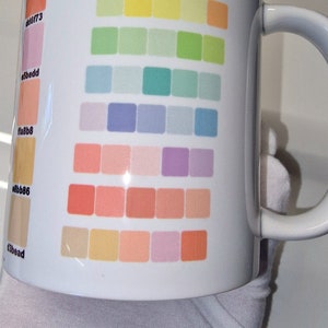 Pastel HEX Codes Mug Color Swatches Palette Colour Graphic Designer ...