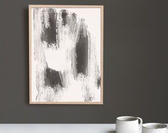 Gray Art Print Modern Poster Printable Neutral Minimalist | Etsy