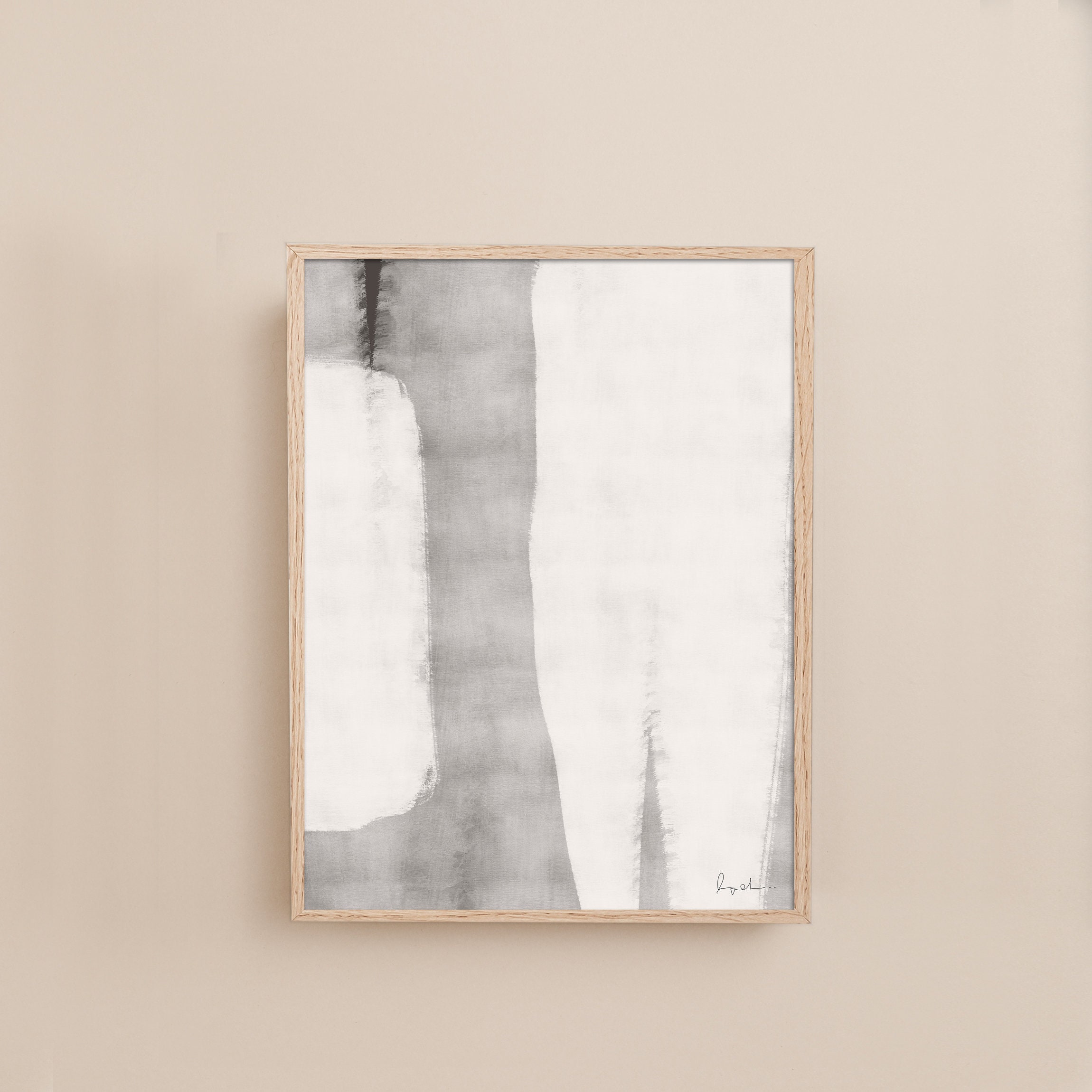 Gray Art Print, Modern Poster Printable, Neutral Minimalist Print ...