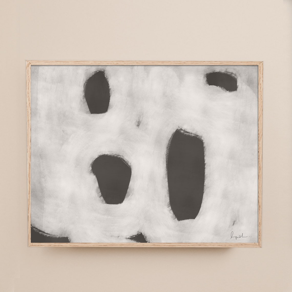 Large Abstract Art Print Downloadable Prints Bedroom Grey - Etsy