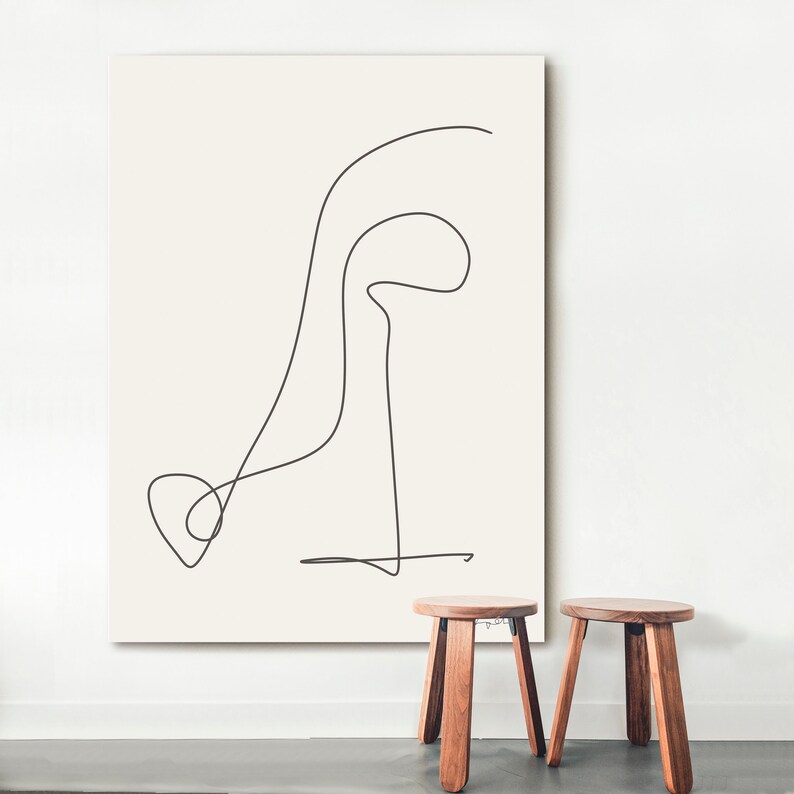 Continuous Line Art, Simple Art Print, Instant Download, Minimalist ...