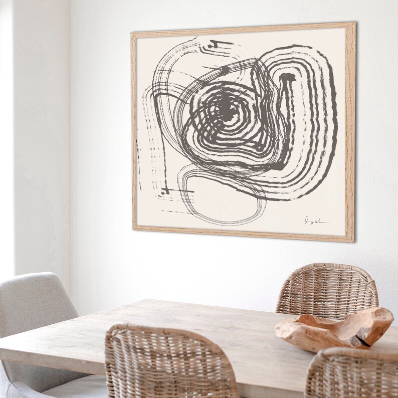 Scandinavian Wall Art Minimalist Art Line Art Print Neutral Etsy