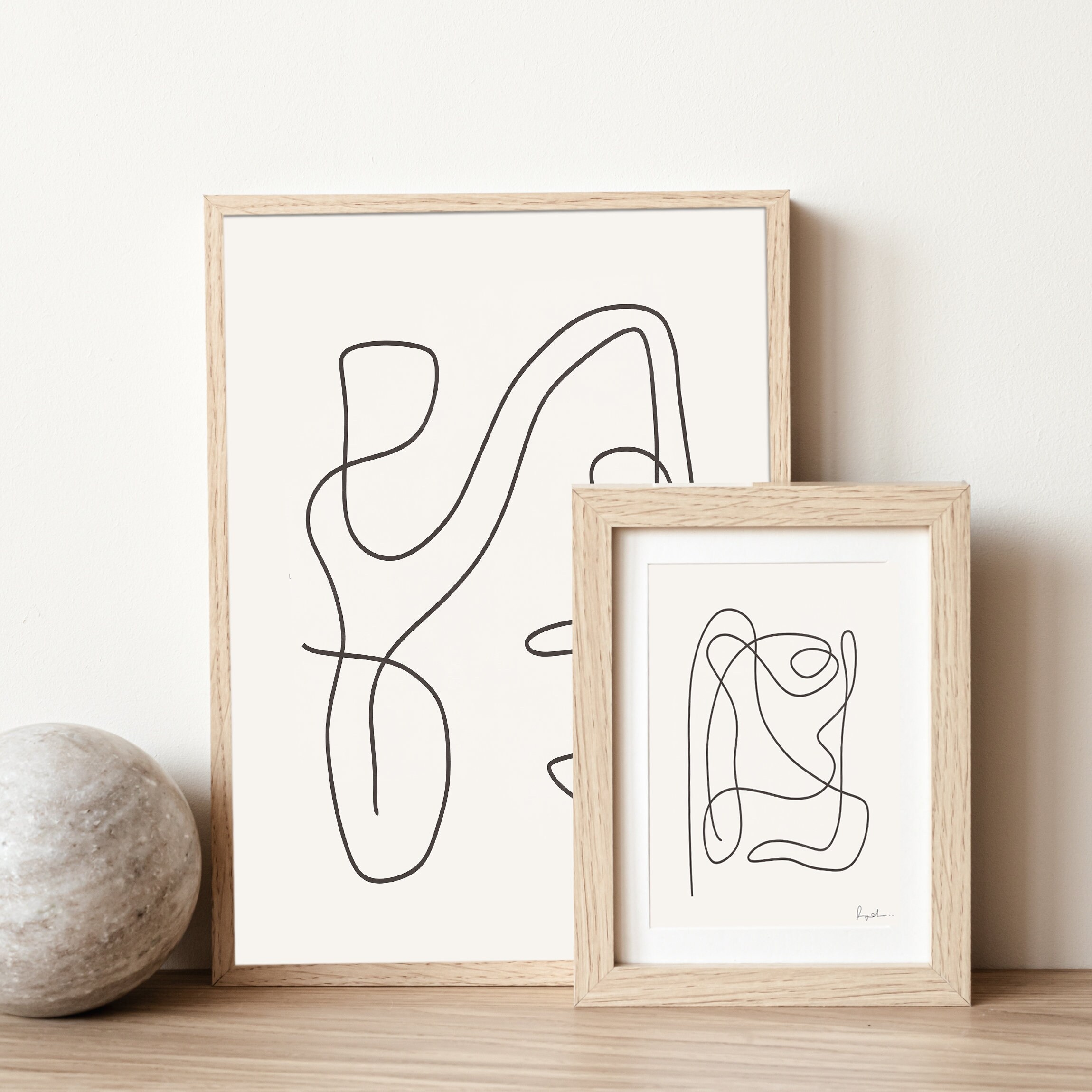 Set of 3 Prints, Line Art Print, One Line Drawing, Minimalist Line Art ...