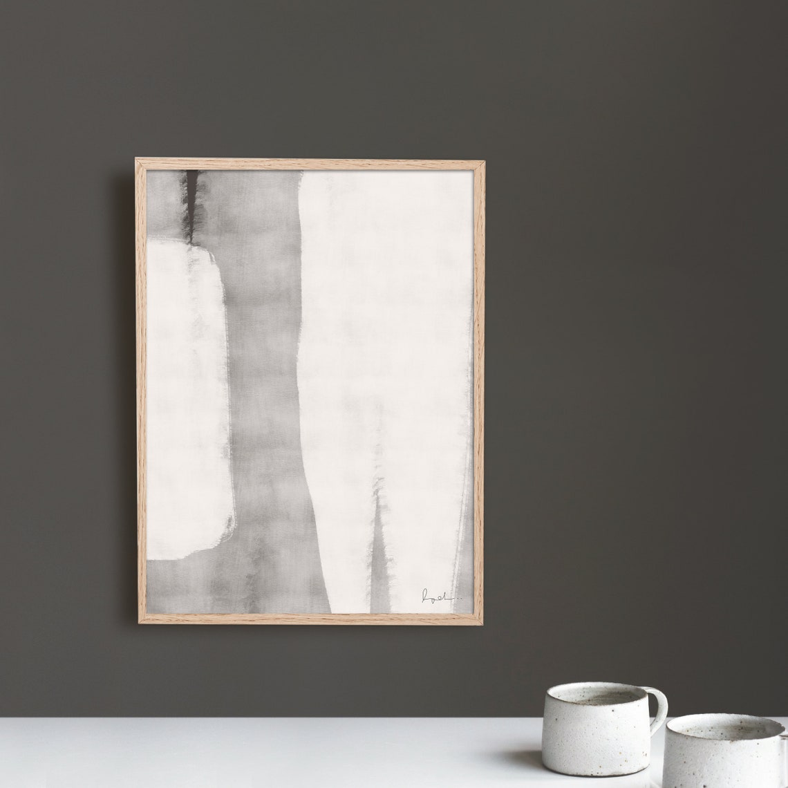 Gray Art Print, Modern Poster Printable, Neutral Minimalist Print ...
