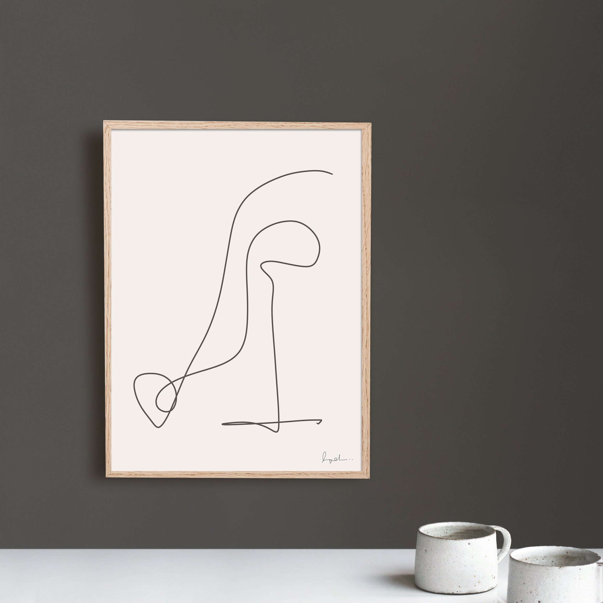 Continuous Line Art, Simple Art Print, Instant Download, Minimalist ...