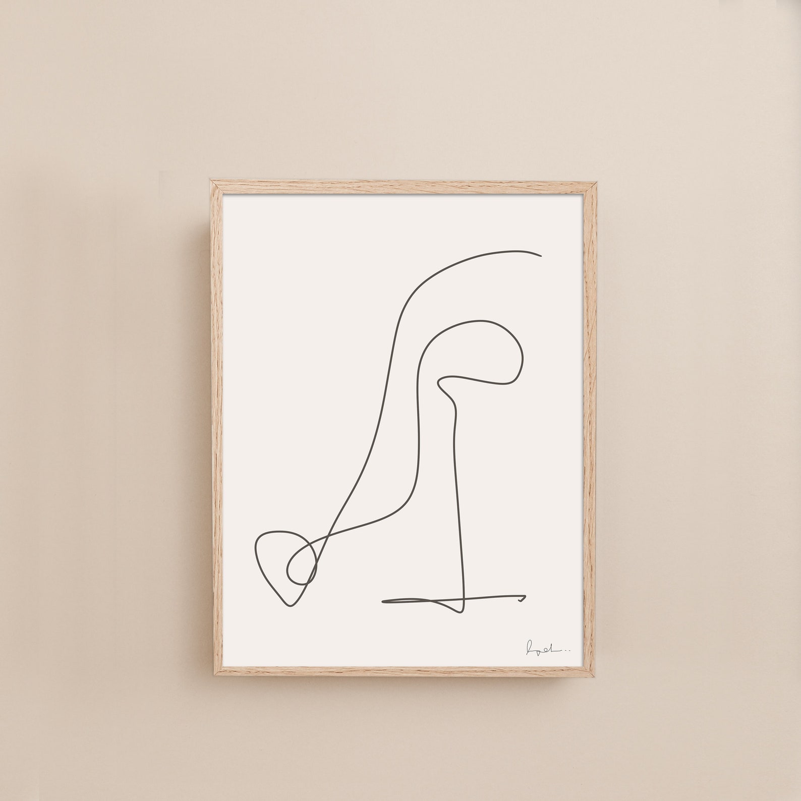 Continuous Line Art, Simple Art Print, Instant Download, Minimalist ...