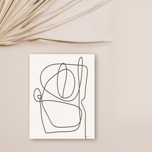 Art Print Set of 2 Line Art One Line Drawing Minimalist | Etsy