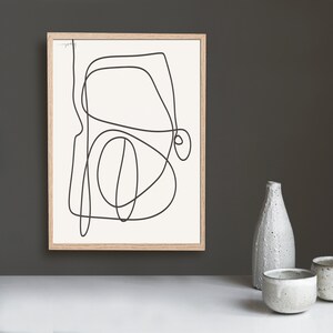 Art Print Set of 2 Line Art One Line Drawing Minimalist | Etsy
