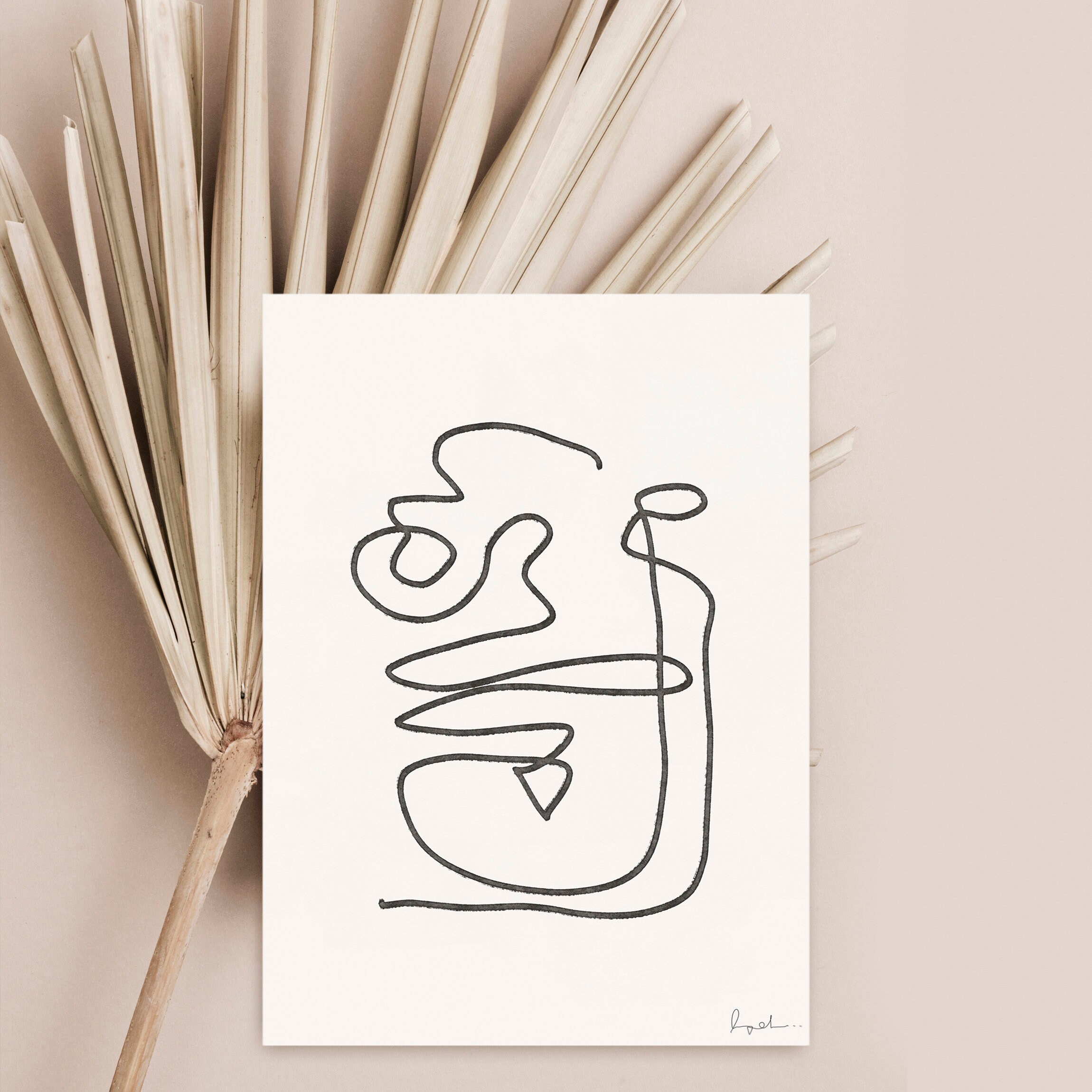 Line Art Set of 3, Minimalist Digital Print, Living Room Wall Art Set ...