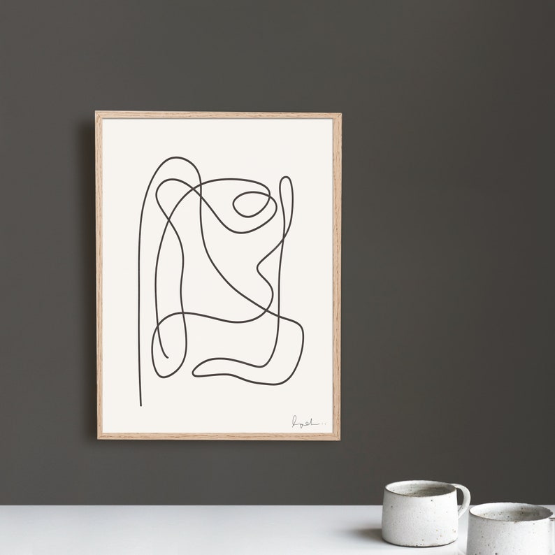 Set of 3 Prints, Line Art Print, One Line Drawing, Minimalist Line Art ...