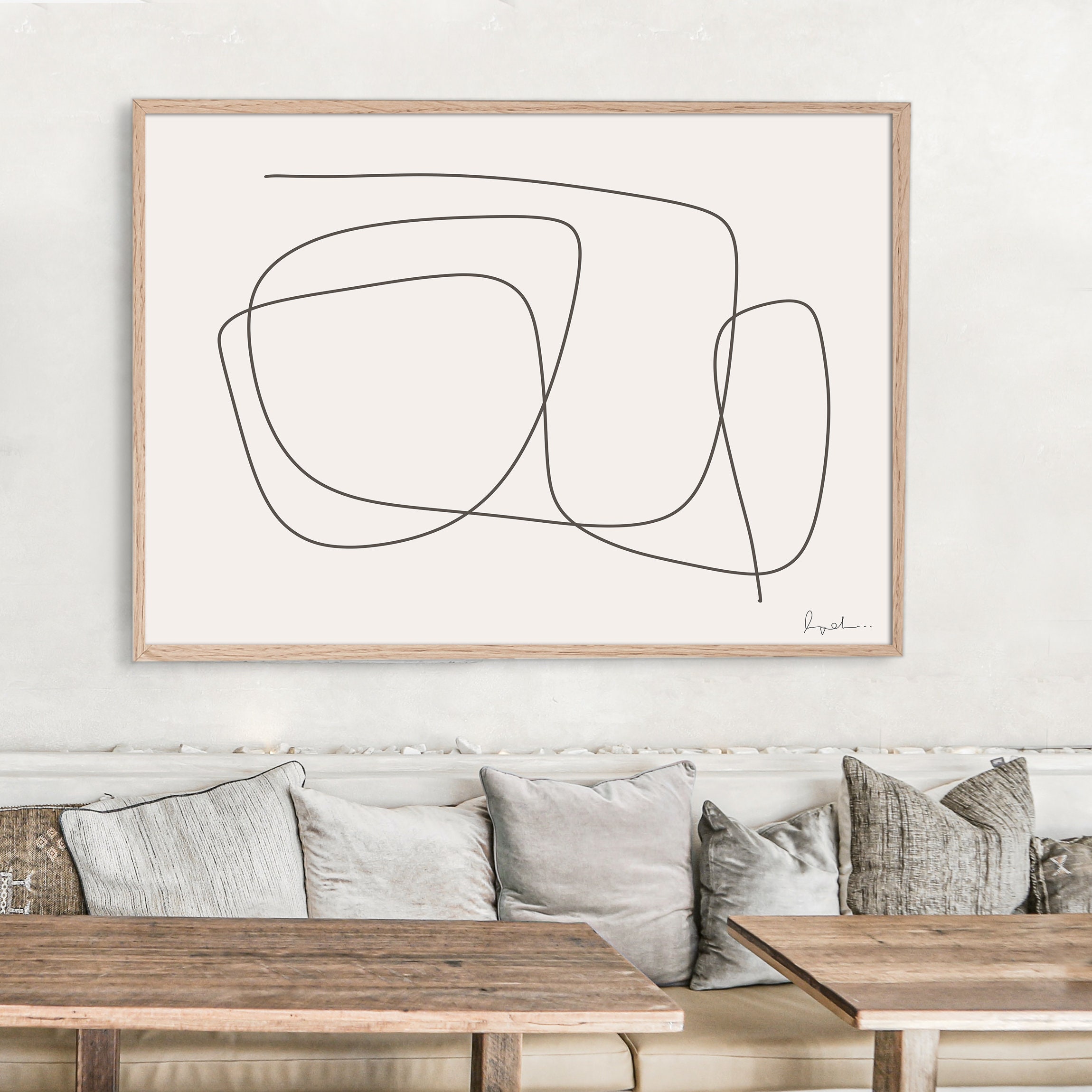 Minimalist Line Drawing, Art Print Download, Abstract Line Poster, One ...