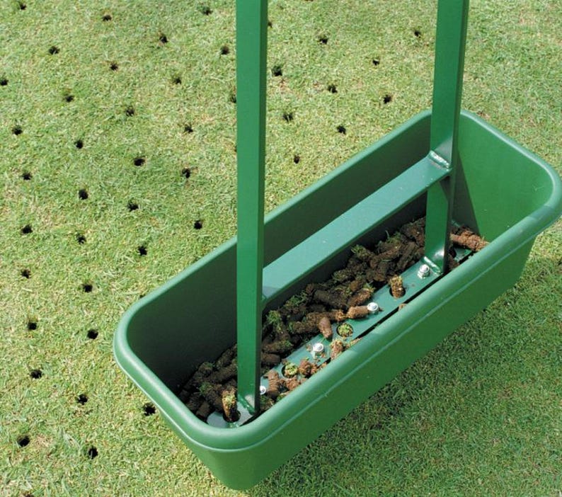 BMS Products Lawn and Turf Aerator Fork With Soil Corer Collector Steel ...