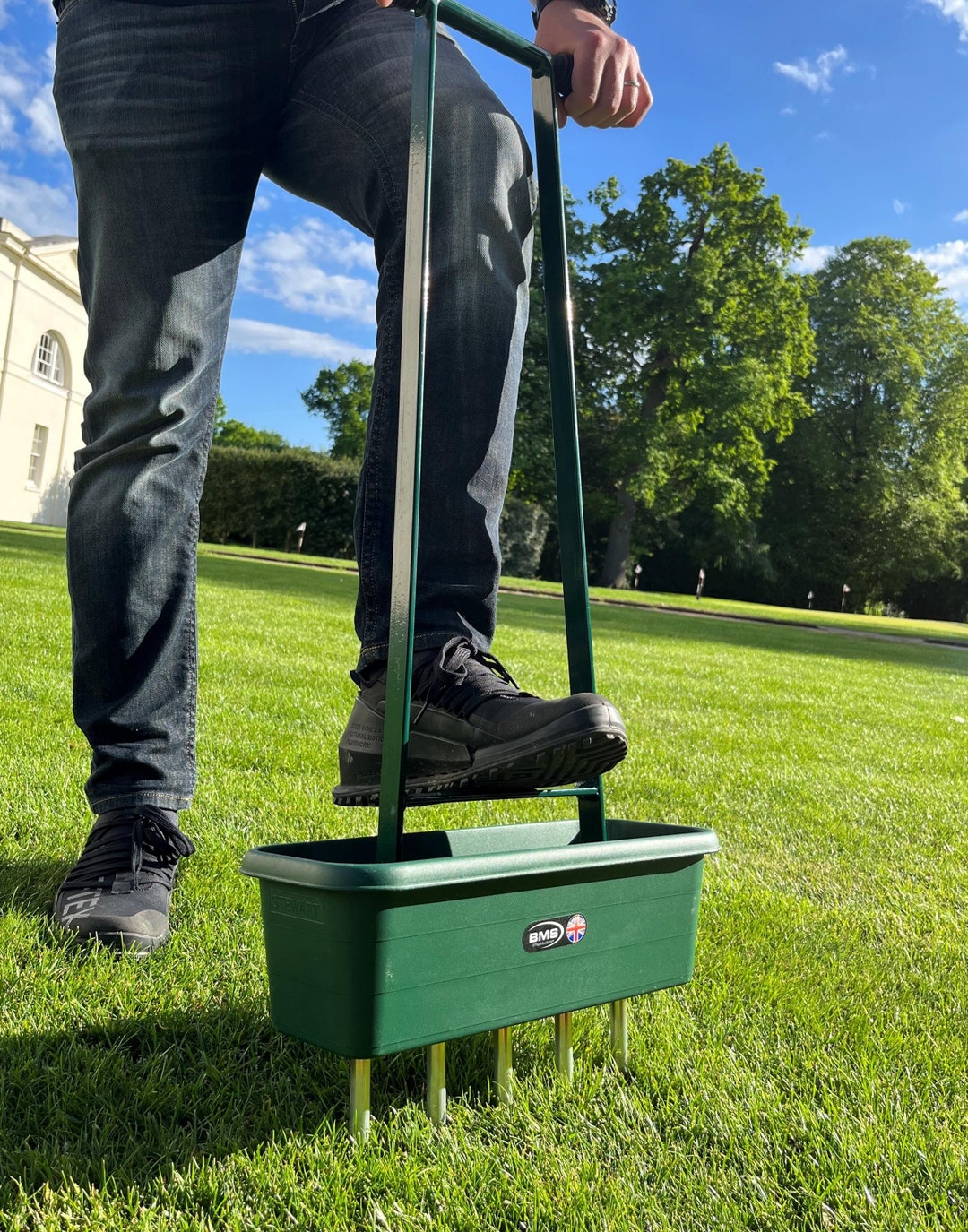 BMS Products Lawn and Turf Aerator Fork With Soil Corer Collector Steel ...